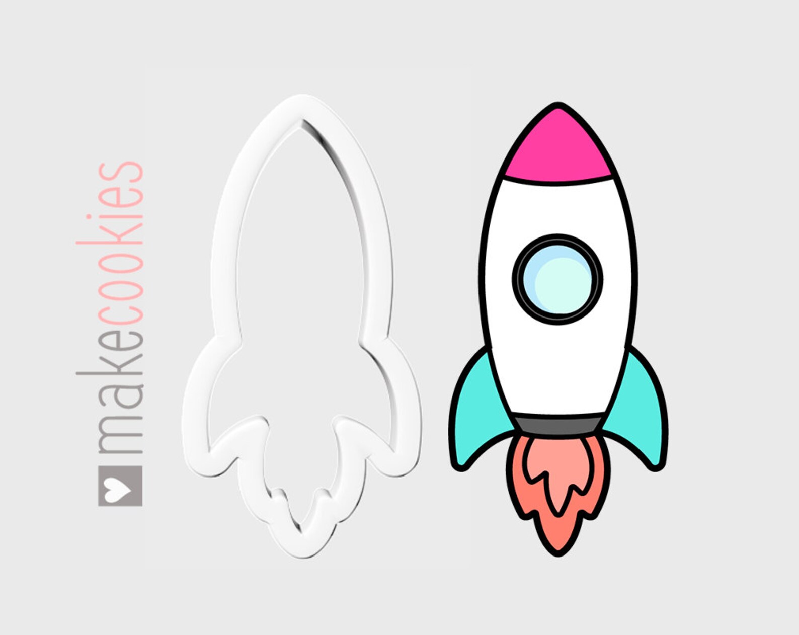 Rocket Cookie Cutter Fondant Cutter Space and Science - Etsy