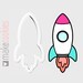 Rocket Cookie Cutter, Fondant Cutter, Space and Science Cutter, Solar ...
