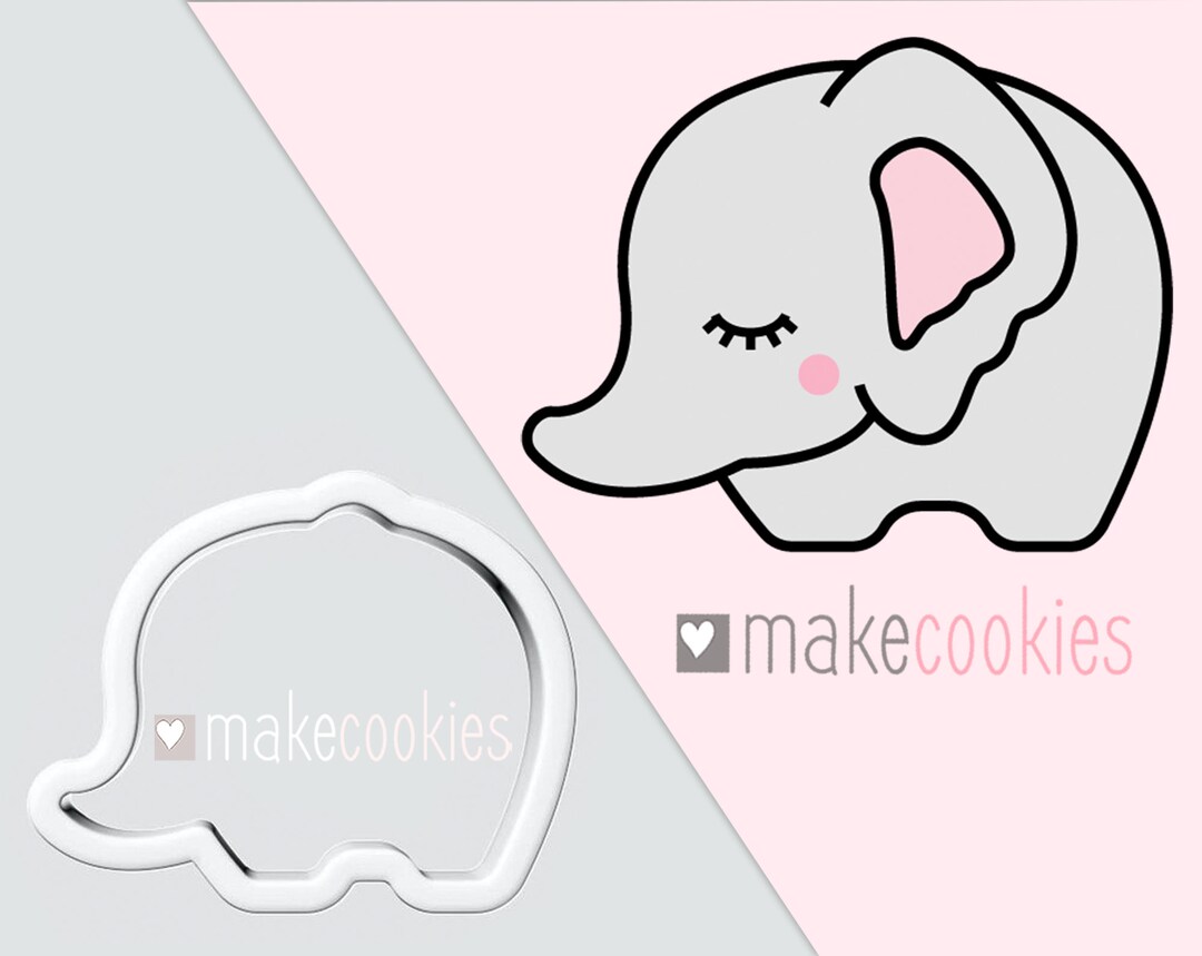 Baby Elephant Cookie Cutter Baby Shower Cookie Cutters - Etsy