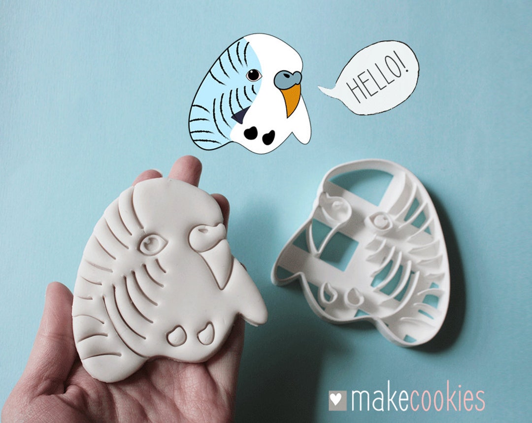 Budgie Cookie Cutter: Parrot Fondant Stamp - Etsy