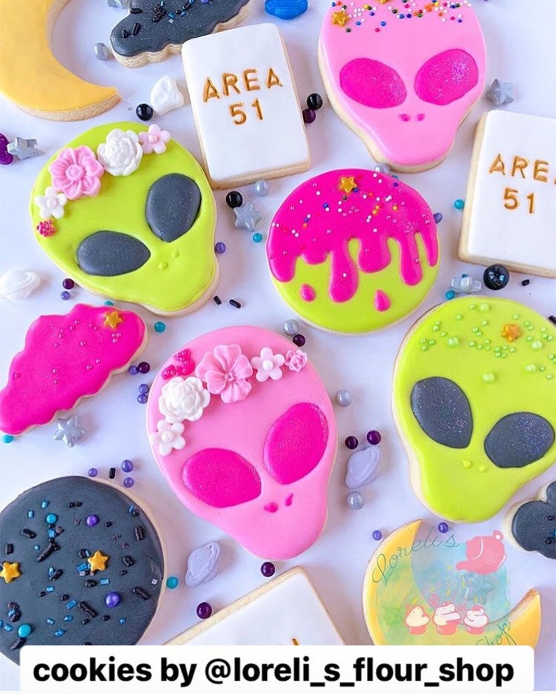 Alien Cookie Cutter Fondant Cutters With Stamp 3d Printed - Etsy