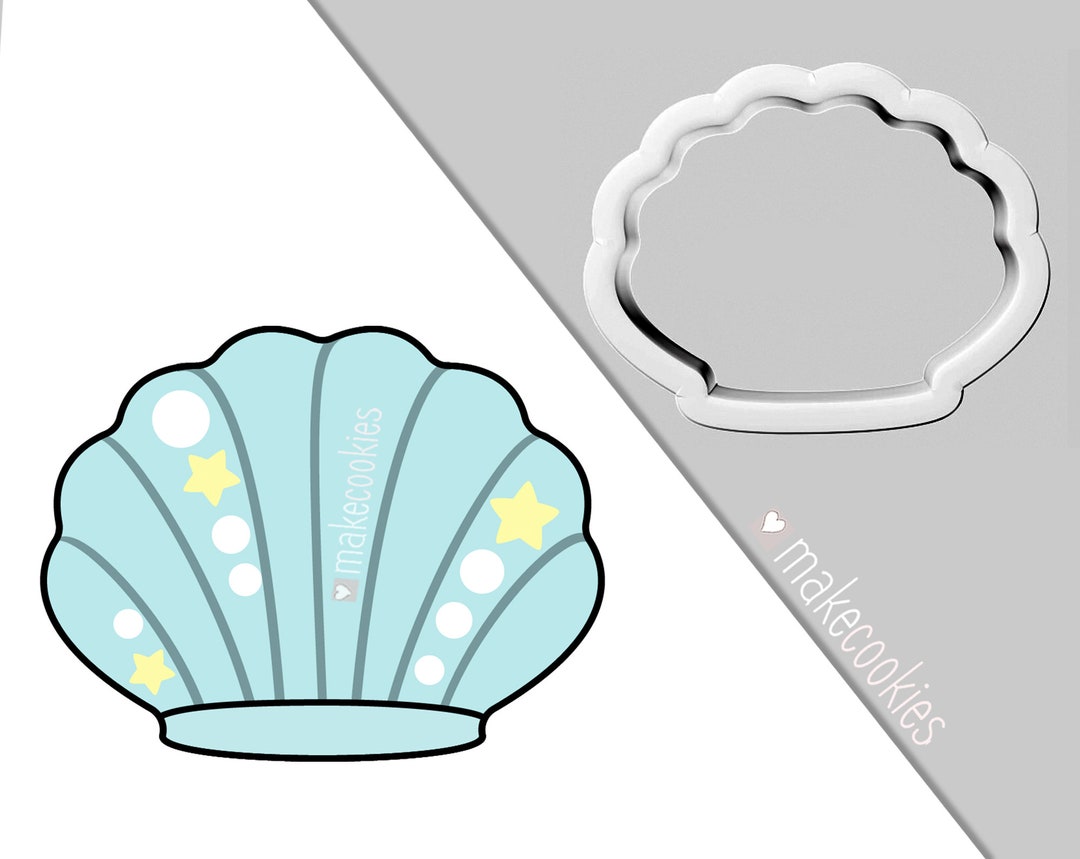 Seashell Cookie Cutter, Fondant Cutters, Polymer Clay Cutters, Cookie ...