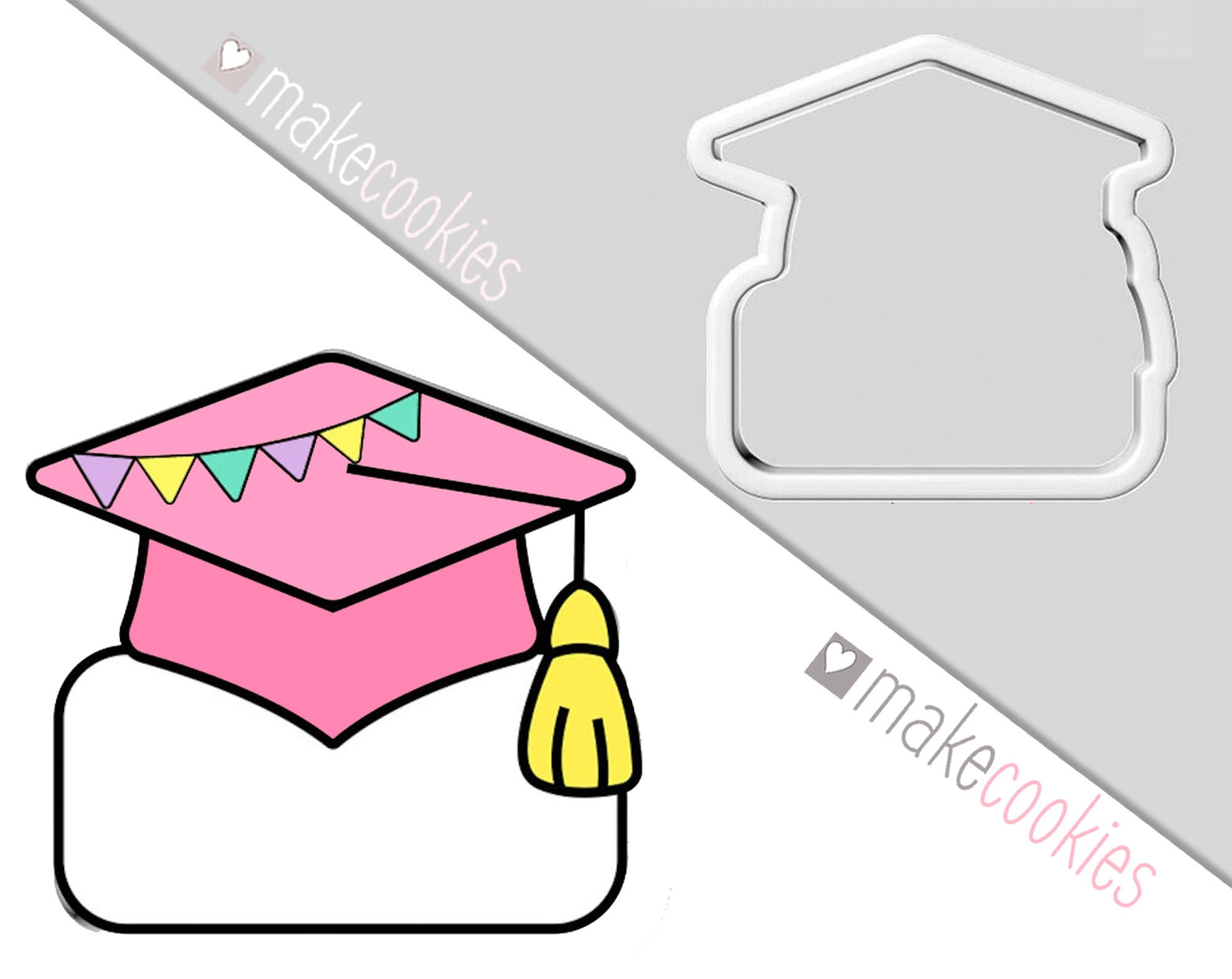 Graduation Plaque Cookie Cutter Graduation Cap Cookie Cutter - Etsy