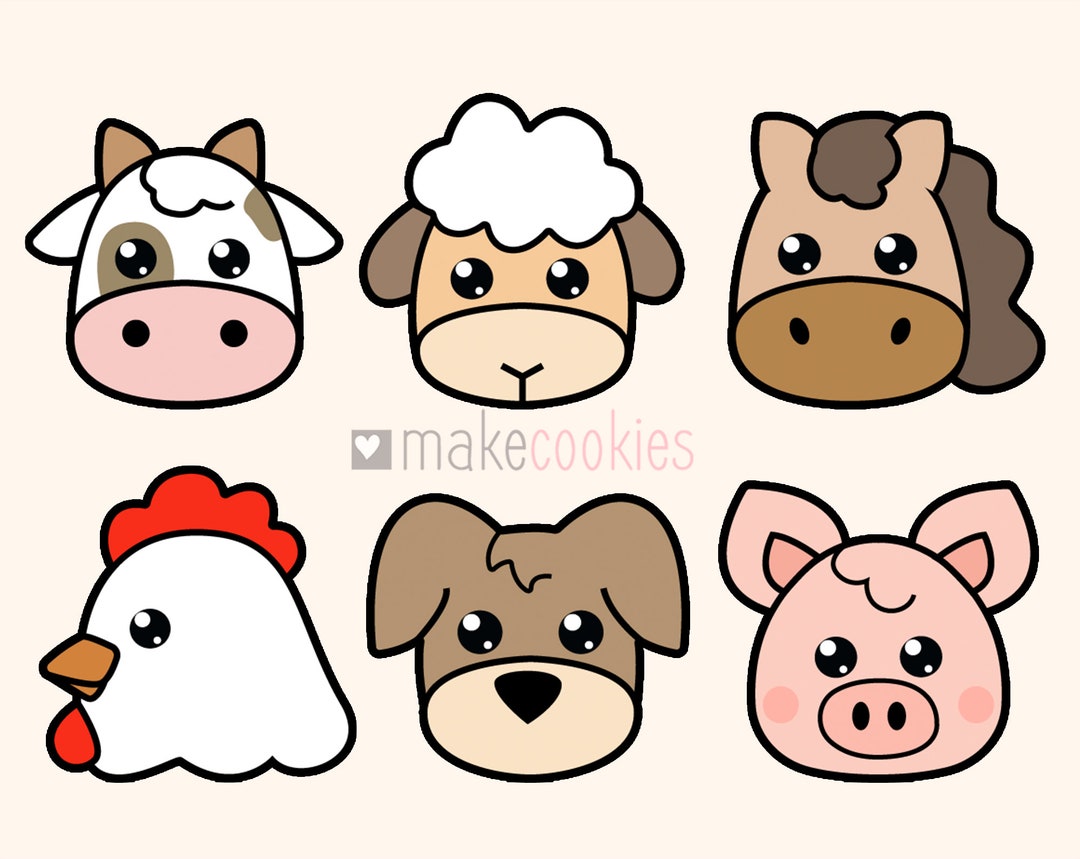 Farm Animal Cookie Cutter Farm Cookie Cutter Cow Horse - Etsy