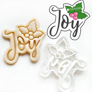 Joy Cookie Cutter, Christmas Cookie Cutters - Etsy