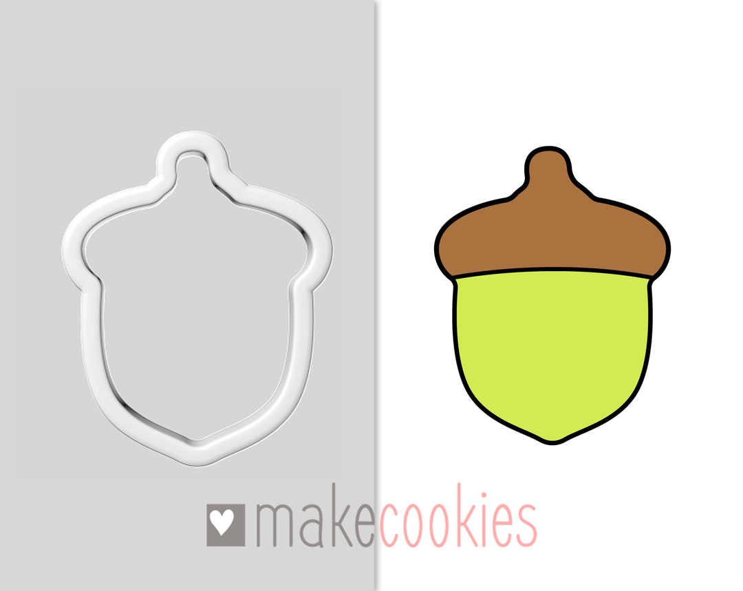 Acorn Cookie Cutter Oak Tree Nut Cookie Cutter Fall Cookie - Etsy