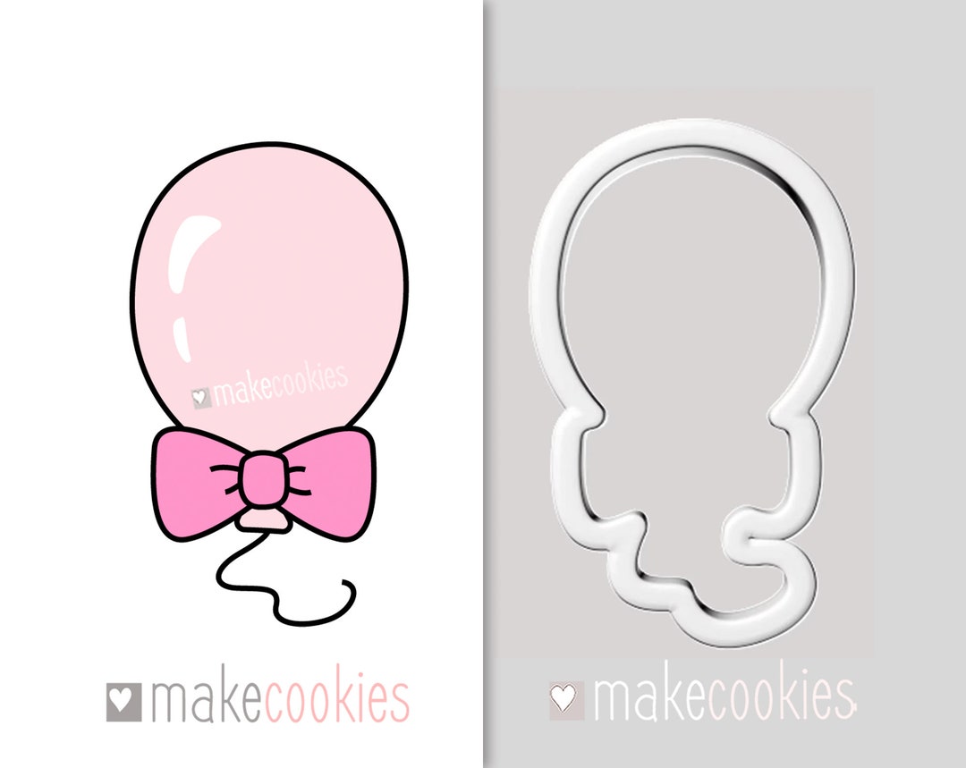 Balloon Cookie Cutter, Birthday Cookie Cutters, Baby Shower Cookie ...