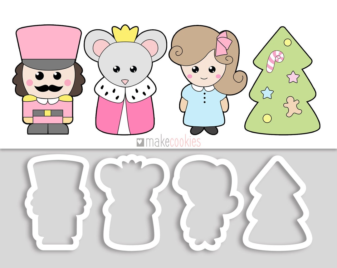 Nutcracker Cookie Cutter Set, Christmas Themed Cutters - Etsy