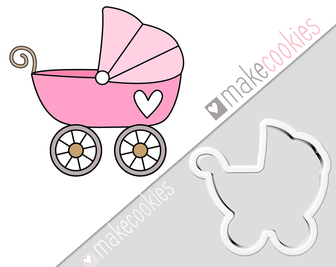 Buggy Cookie Cutter, Pram Cookie Cutter, Stroller Cookie Cutter, Baby ...