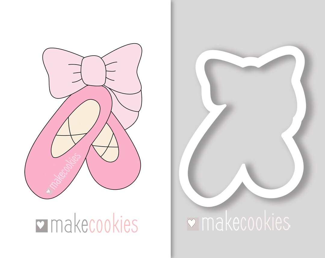 Ballet Shoe Cookie Cutter, Pointe Cookie Cutter, Ballet Slippers ...