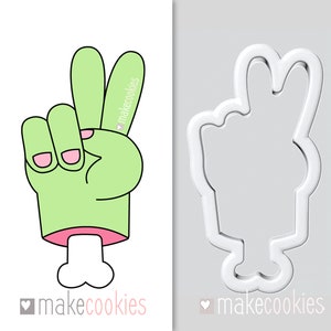 Zombie Hand Cookie Cutter, Halloween Cookie Cutters, Zombie Cookie ...