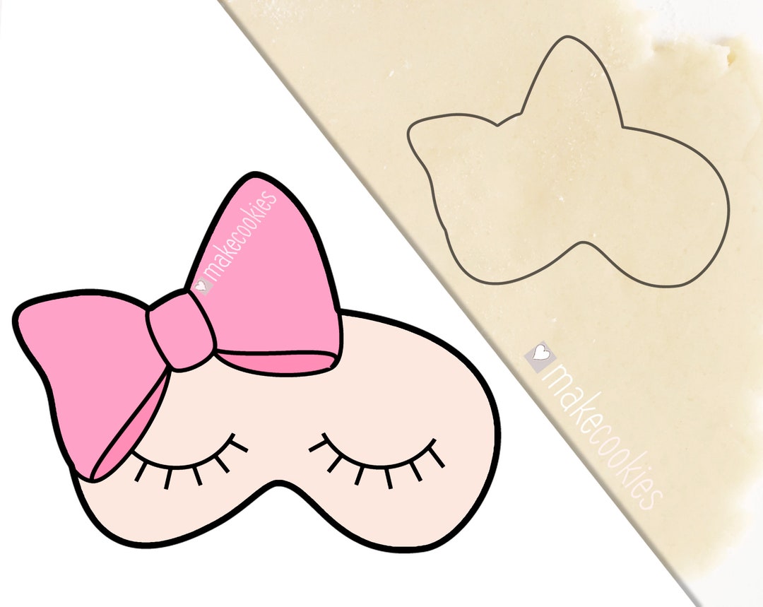 Sleep Mask Cookie Cutter Fondant Cutters 3D Printed Cookie - Etsy