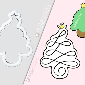 Christmas Tree Cookie Cutter, Christmas Cookie Cutters, Fondant Cutters ...
