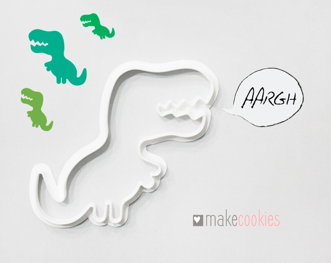 T-rex Cookie Cutter Fondant Cutters 3D Printed Cookie Mold - Etsy
