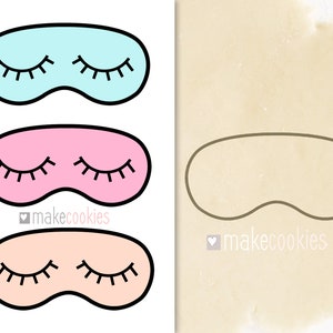Sleep Mask Cookie Cutter | Fondant Cutter | 3D Prnted L Bridal Shower ...