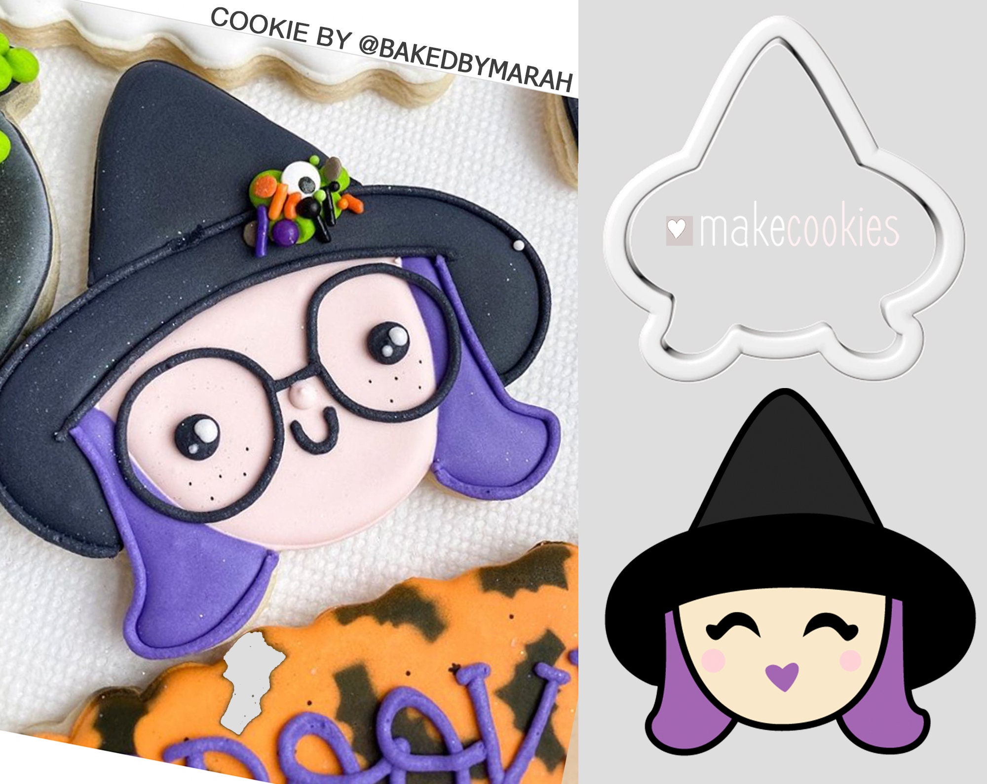 Witch Cookie Cutter Halloween Cookie Cutters Fondant Cutters Etsy