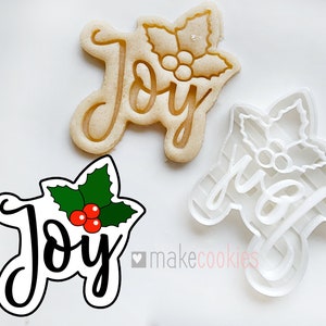 Joy Cookie Cutter, Christmas Cookie Cutters - Etsy