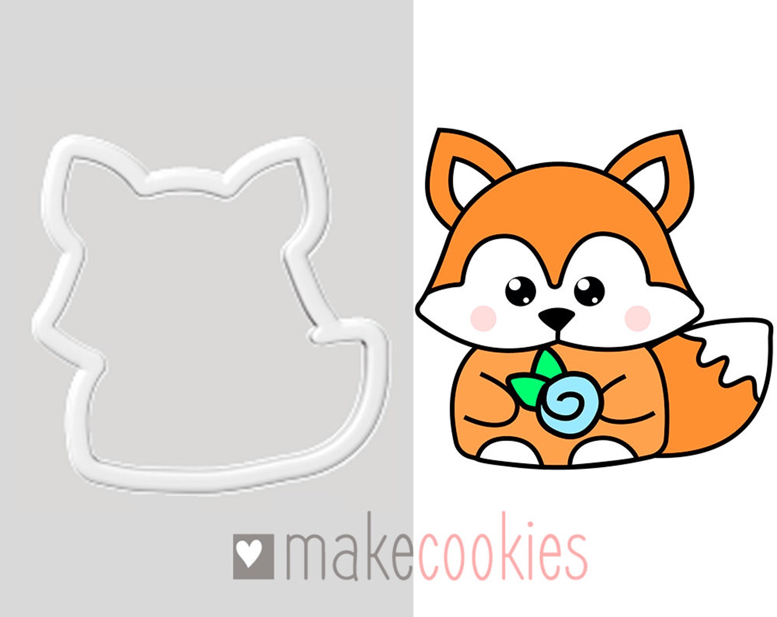 Fox Cookie Cutter Animals Cookie Cutter Fondant Cutters - Etsy
