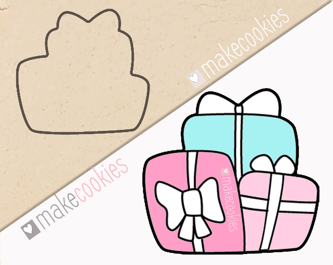 Gift Boxes Cookie Cutter Birthday Cutters Gift Cookie - Etsy