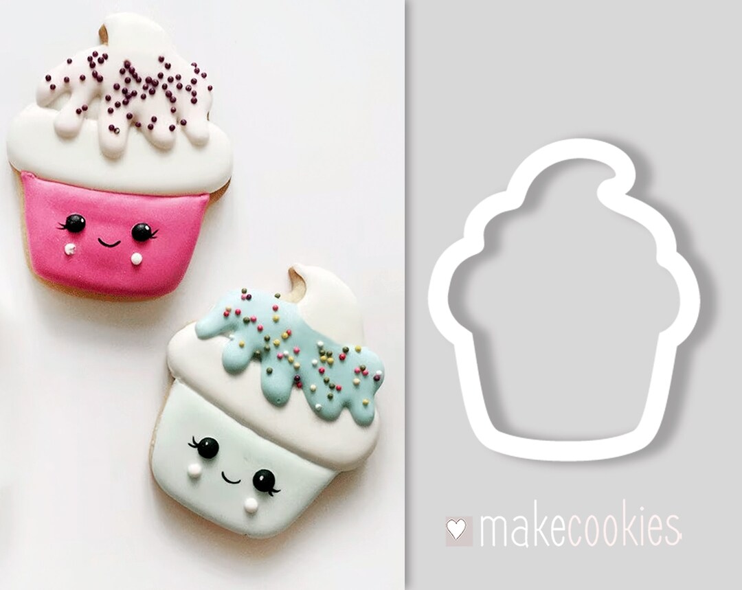 Cupcake Cookie Cutter: Muffin Cake Design - Etsy