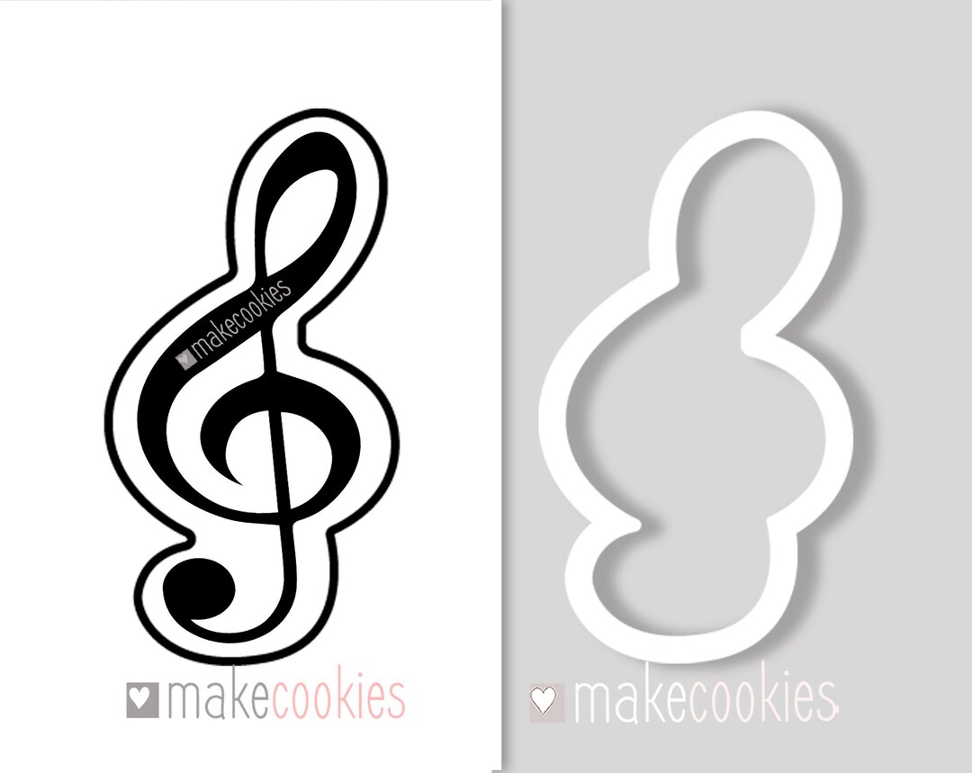 Note Cookie Cutter, Treble Clef Cookie Cutter, Music Notes Cookie ...