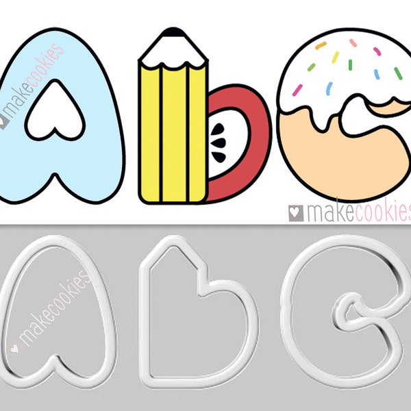 Abc Cookie Cutter - Etsy