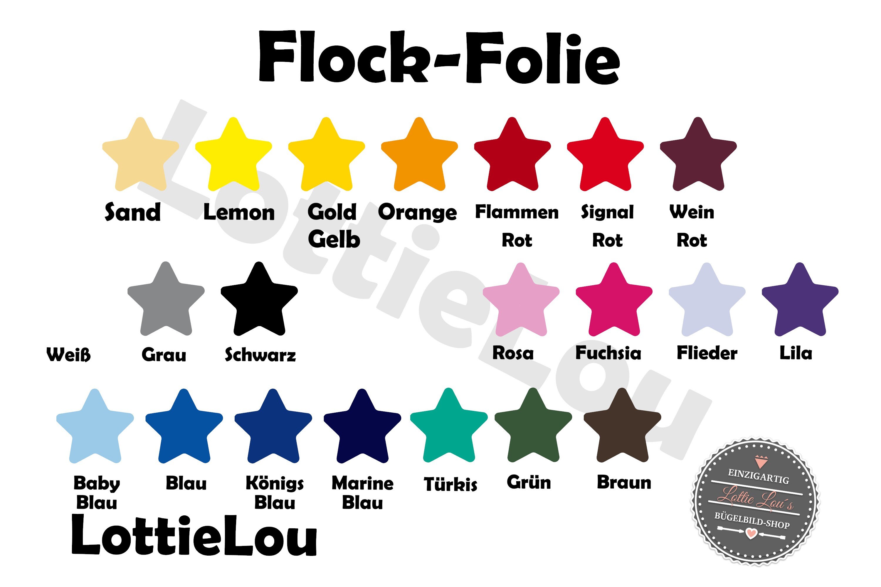 Personalized ironing image Star Star * Set S * in Wish Color Glitter ...