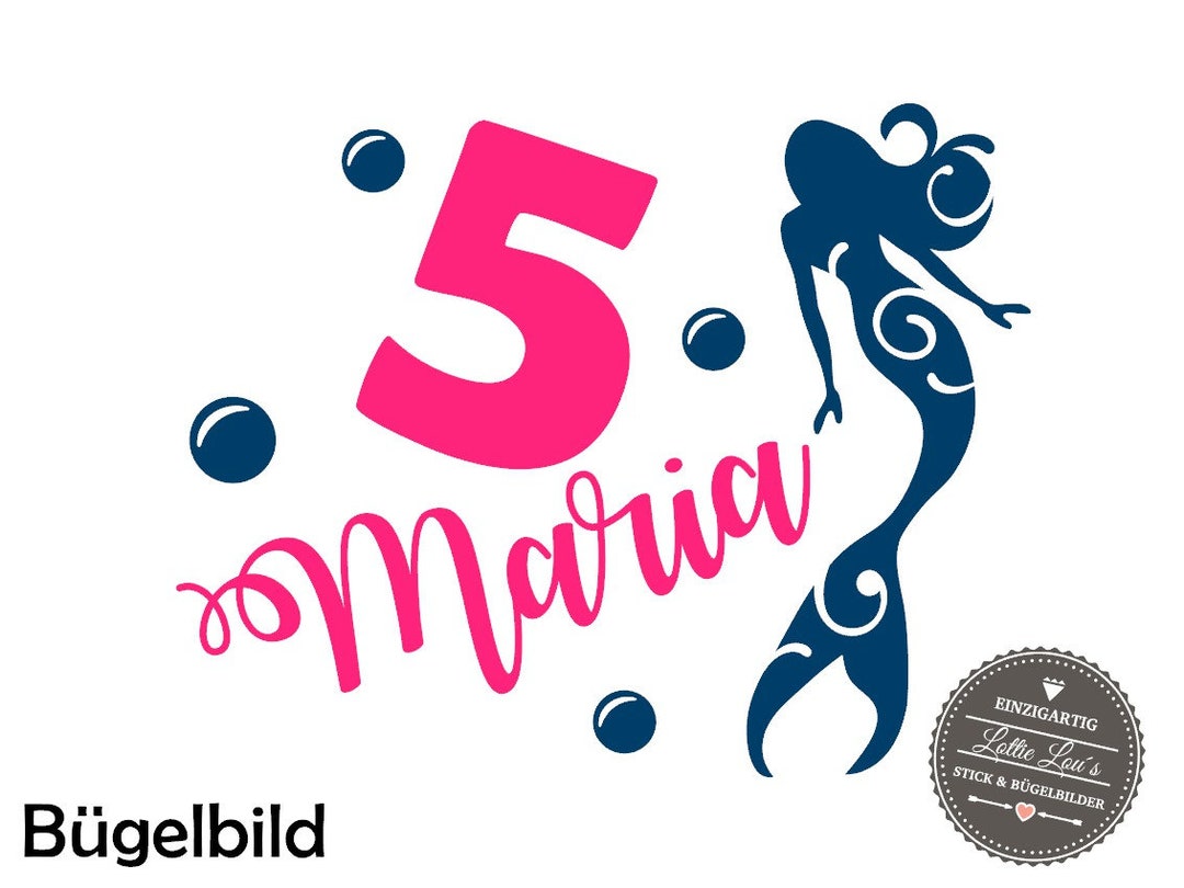 Ironing Picture Birthday Mermaid Mermaidiron On - Etsy