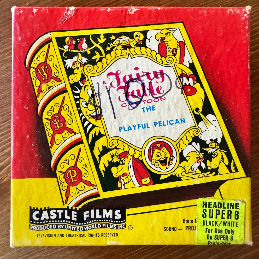 Fairy Fable Cartoon - the Playful Pelican - Vintage Super 8mm B&W Film ...