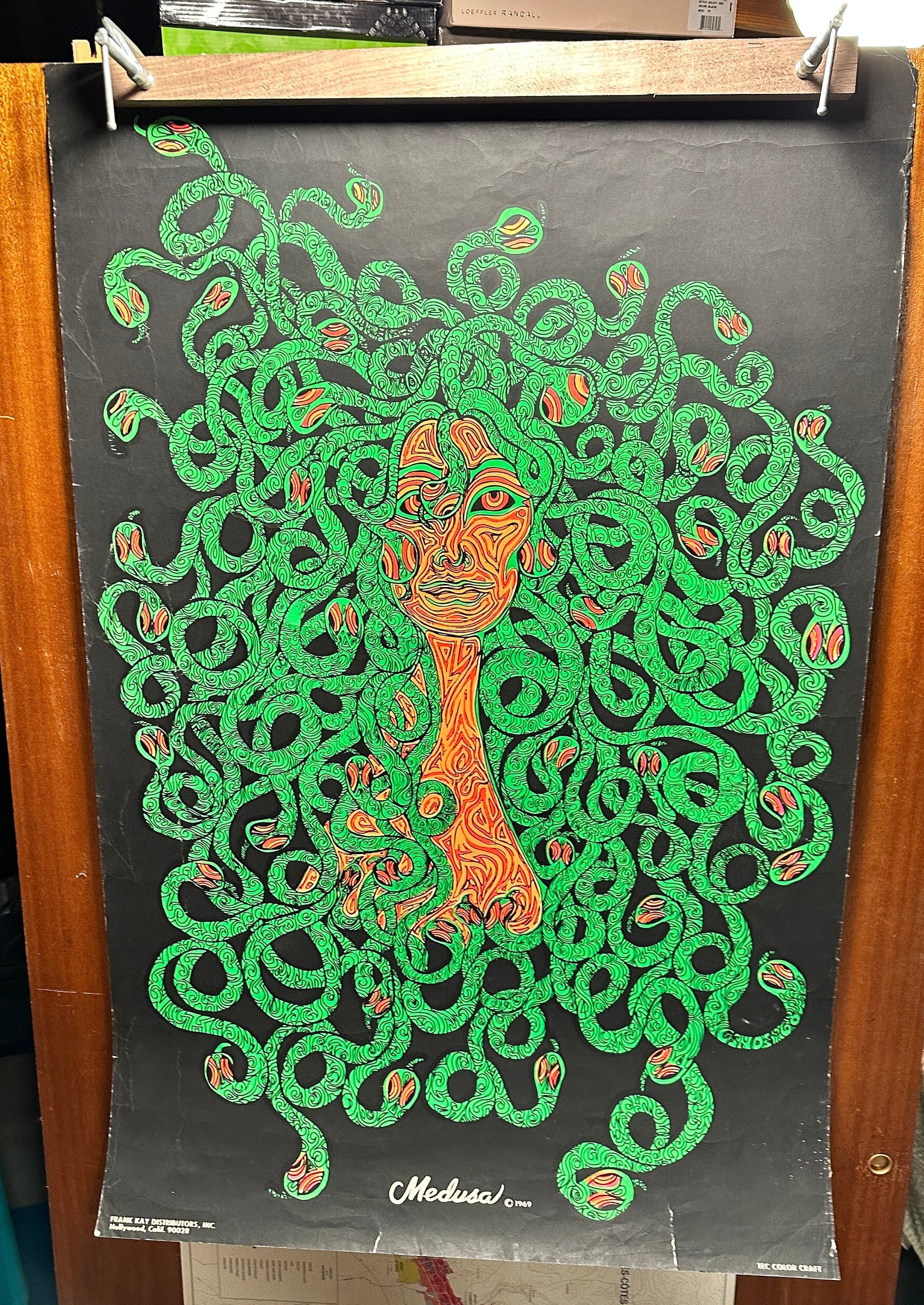RARE! 1969 "medusa" Psychedelic Blacklight Poster by Frank Kay - Etsy