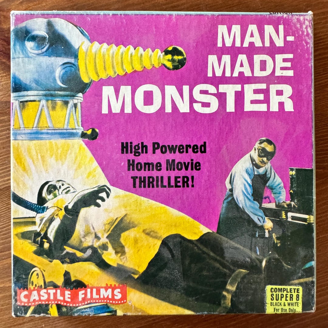 Man Made Monster Starring Lon Chaney Jr - Vintage Super 8mm B&W Film ...