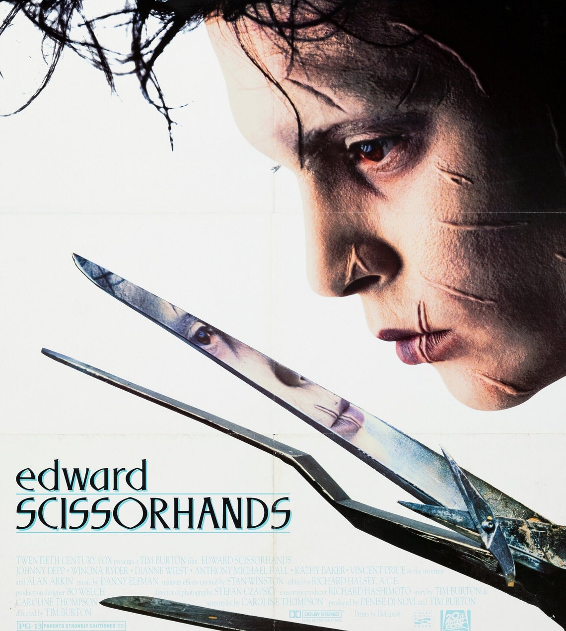 Edward Scissorhands - Original Movie Poster - 1990 - Etsy