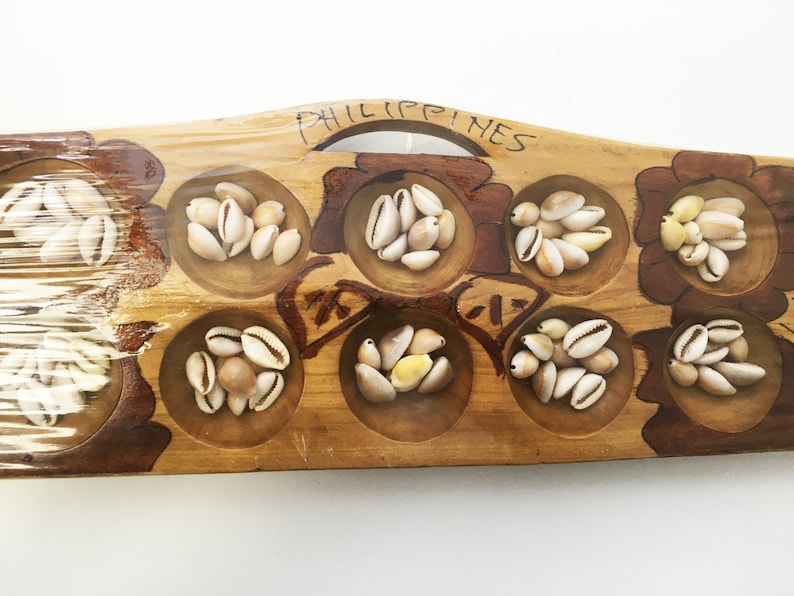 Classic Vintage Filipino Sungka Mancala Shell Game - Etsy