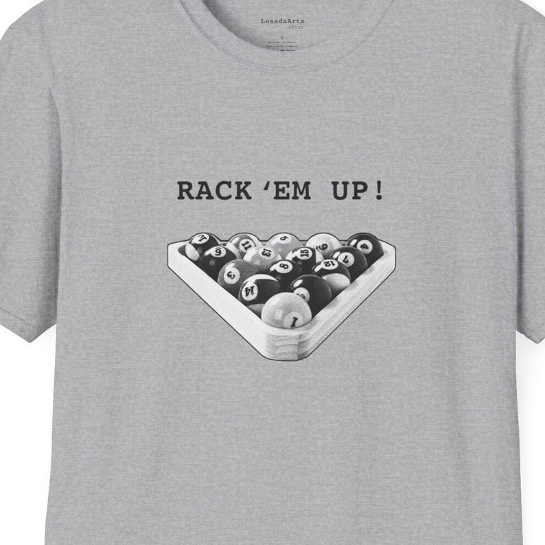 RACK 'EM UP Pool Ball Rack With Billiard Balls Unisex T-shirt With ...