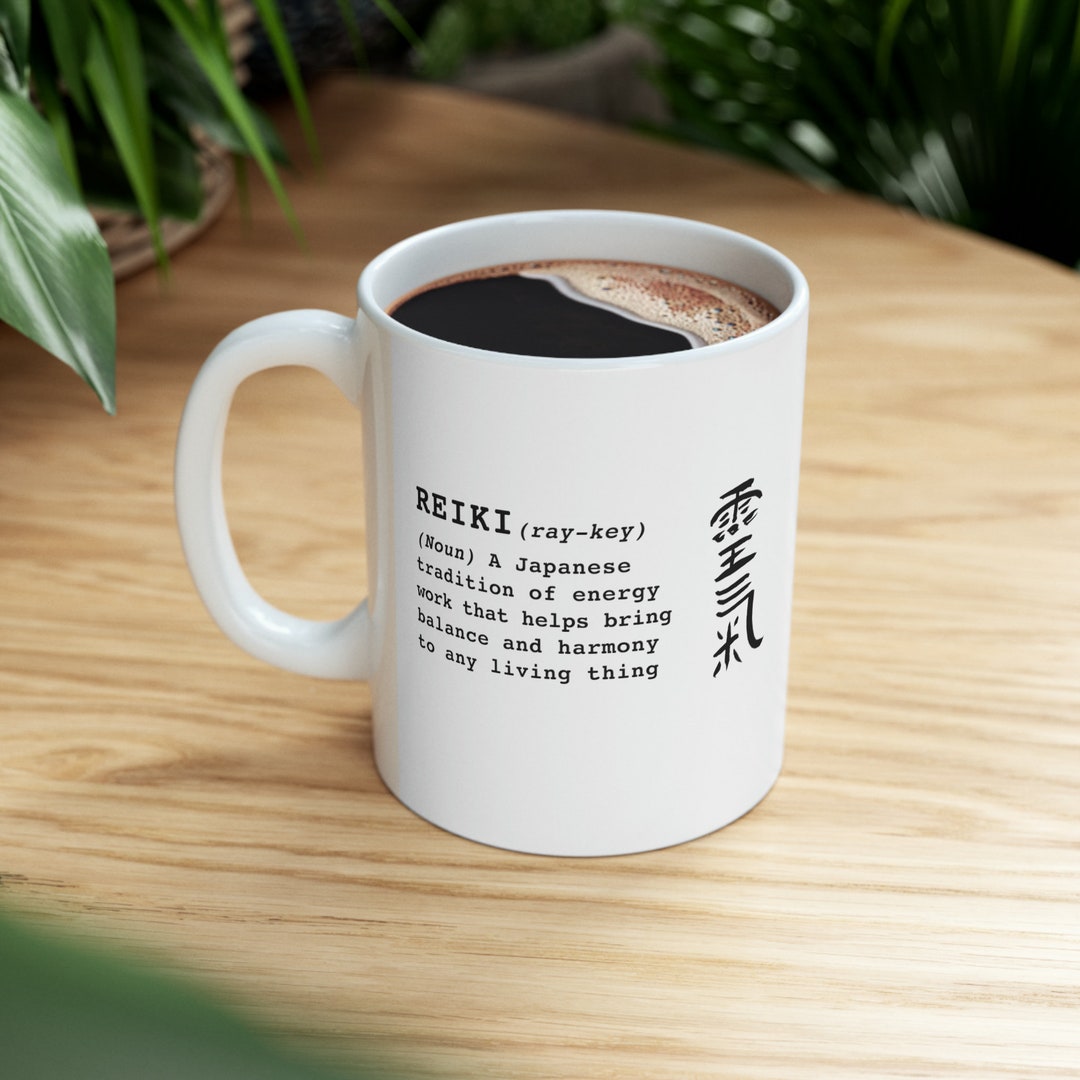 Reiki Definition Mug Reiki Symbol Kanji Unique B&W Design Minimalist ...