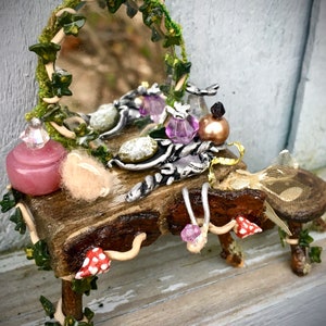 Fairy Dressing Table & Stool Set Gift for Miniature Doll House, Magical ...