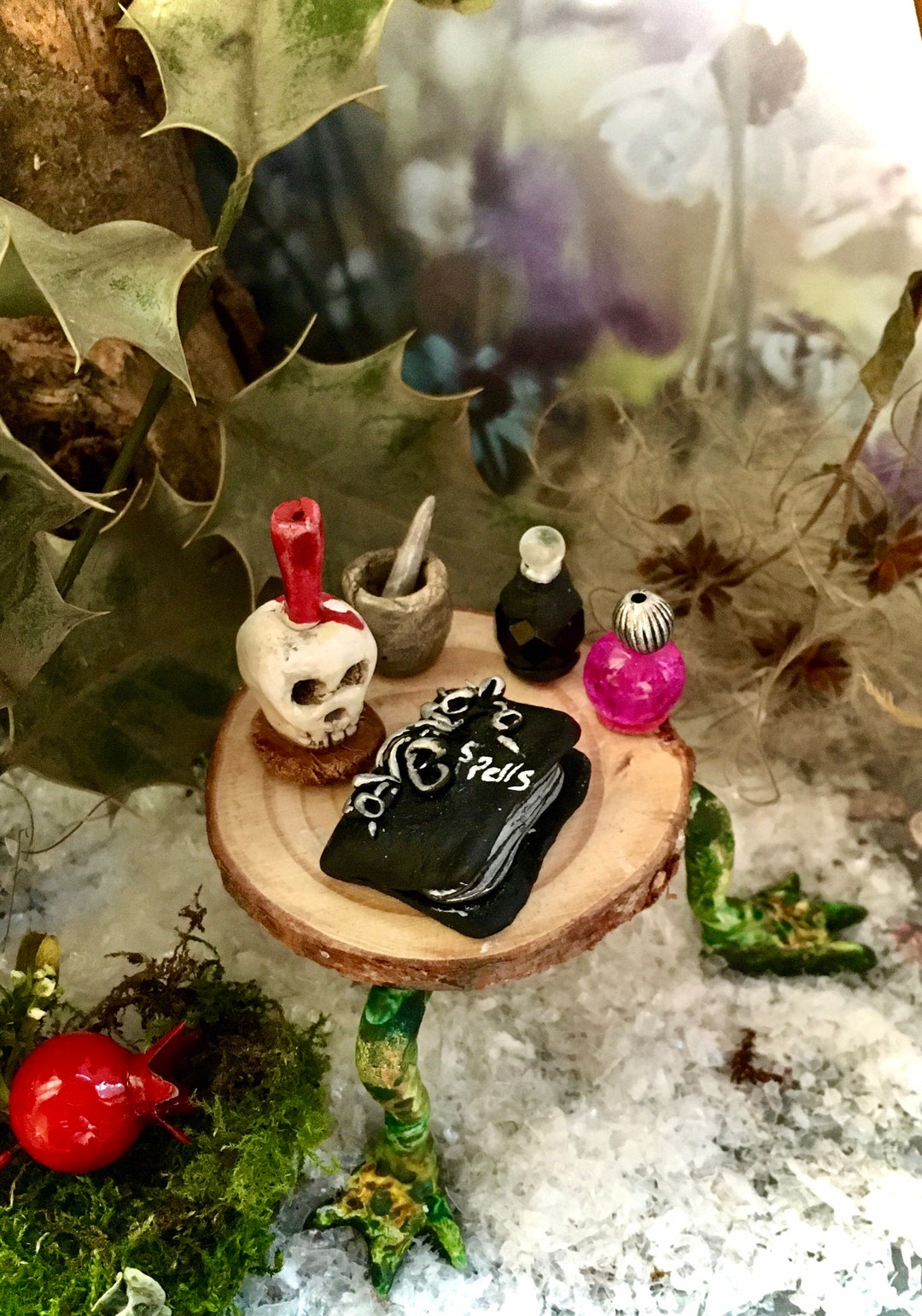 Ooak 12th Scale Dragon Leg Table, Real Wood. for Witch, Fairy, Spooky ...