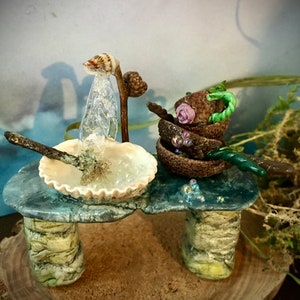 Miniature Fairy Sink With Realistic Water and Stacked Dishes Gift for ...