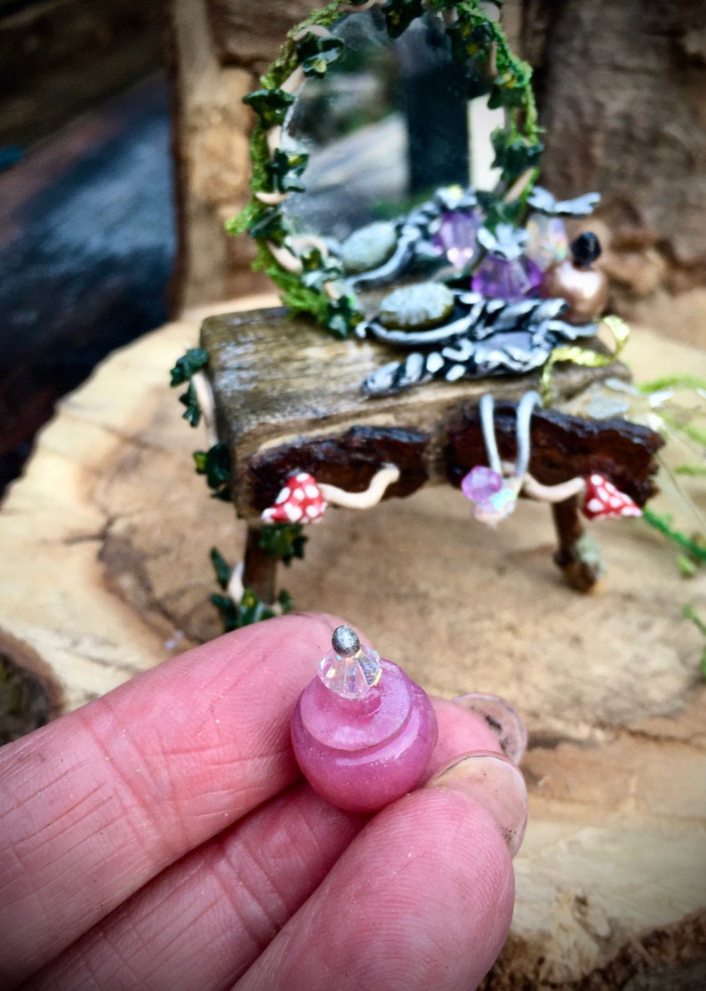 Fairy Dressing Table & Stool Set Gift for Miniature Doll House, Magical ...