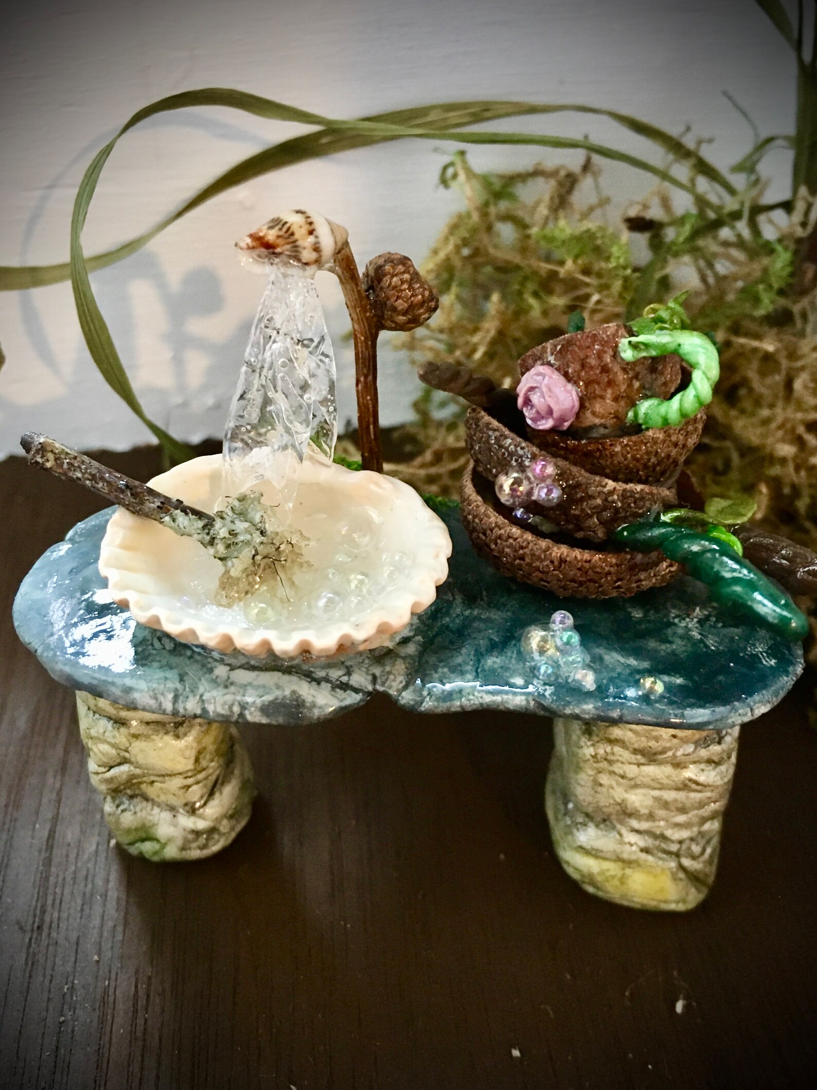 Miniature Fairy Sink With Realistic Water and Stacked Dishes Gift for ...