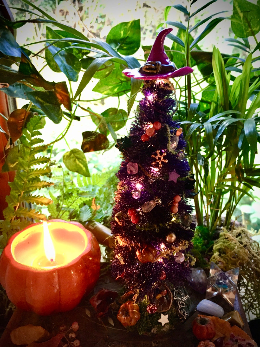 Miniature Witches Yule,xmas Tree, Lights Up, Celebrating Everything ...