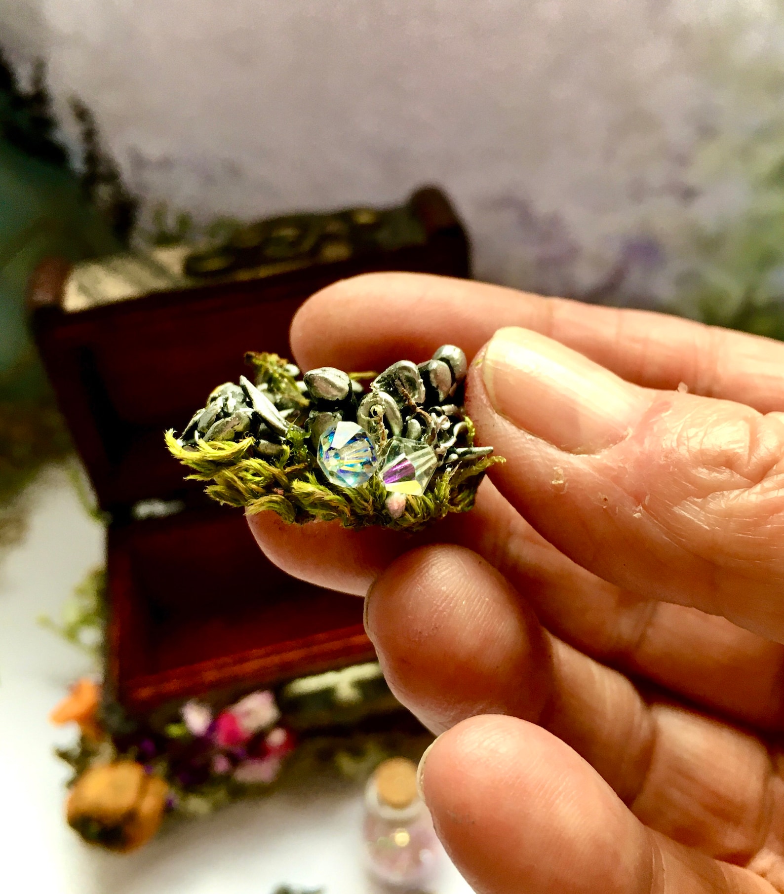 Miniature Ooak Fairy Spell Trunk 12th Scale & Accessories Gift Dolls ...