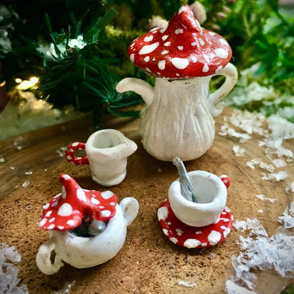 Mushroom Tea Set - Etsy