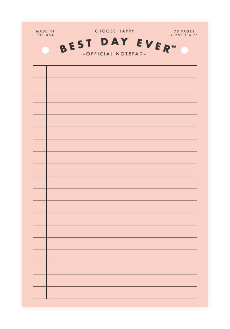Best Day Ever Official Notepad - Etsy