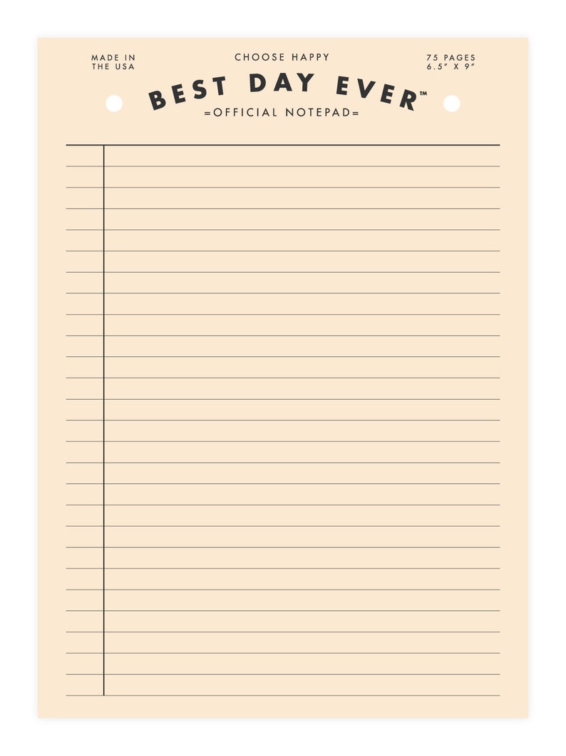 Best Day Ever Official Notepad - Etsy