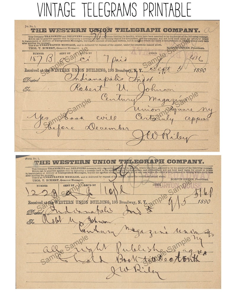 Vintage Telegrams Printable Papers for Junk Journaling Art - Etsy