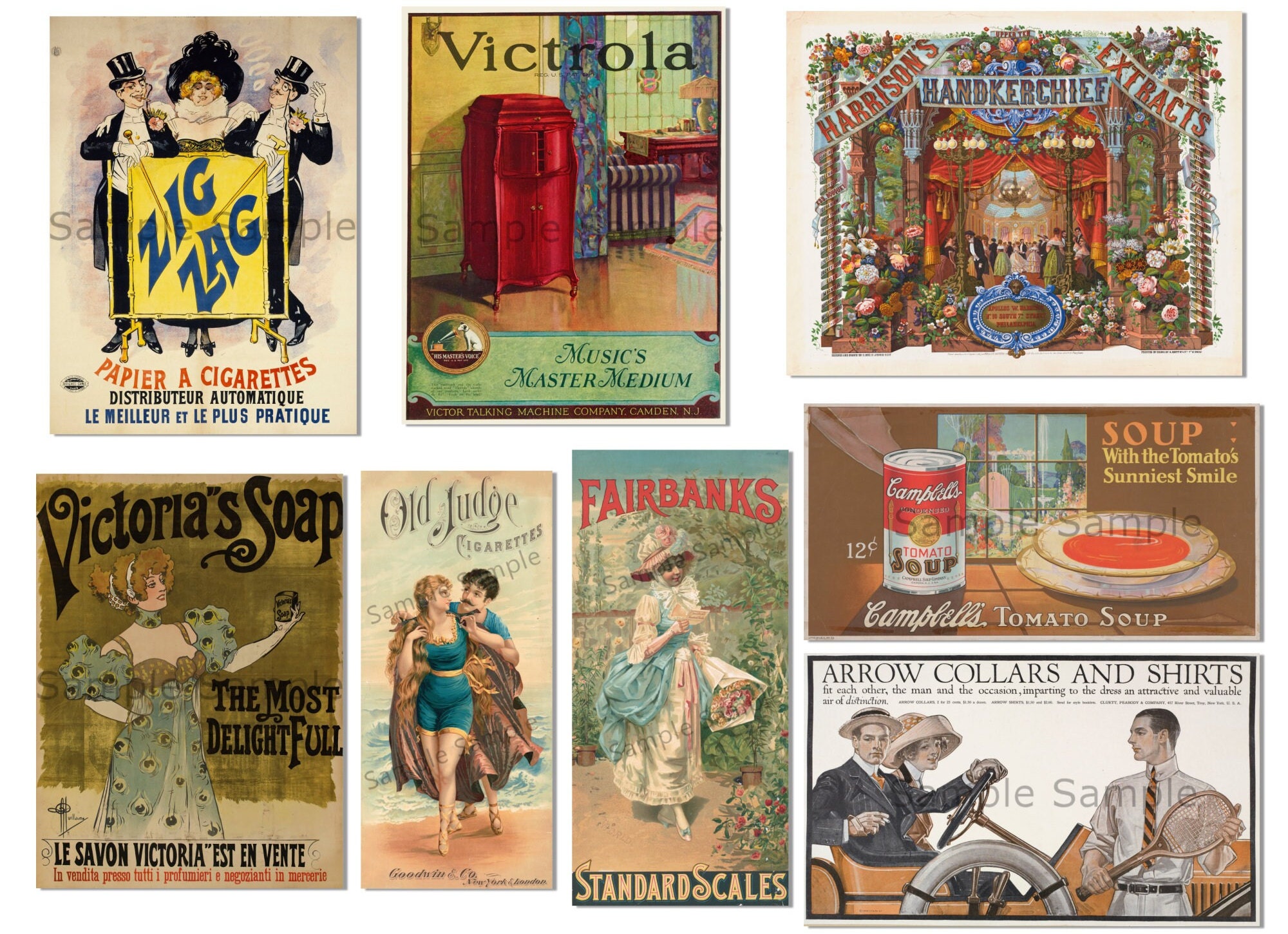 Vintage Advertisements Collage Sheet Digital Download Printable - Etsy