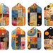 Quilted Tags, Art Journaling Tags, Junk Journal Tags, Gift Tags, Hang ...