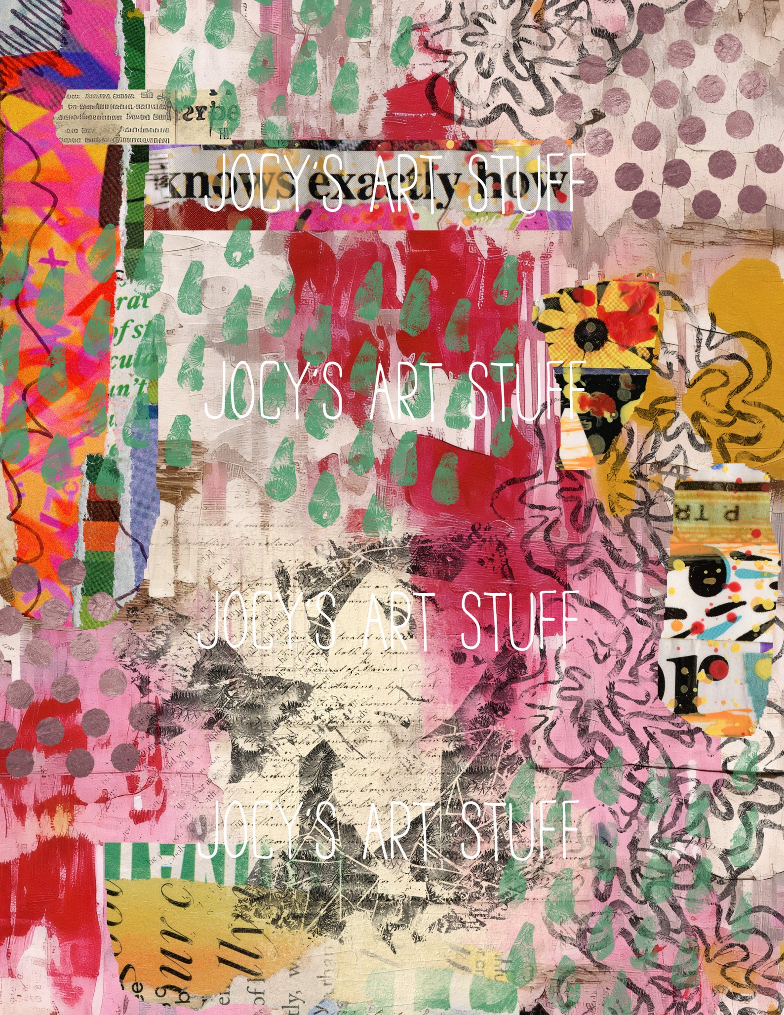 Digital Collage Backgrounds, Collage Tear Sheets, Printable Papers ...