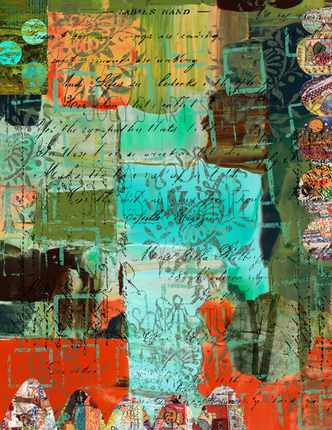 Digital Collage Backgrounds Collage Tear Sheets Printable Papers ...